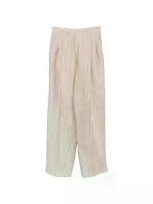 Max Mara Fonte Pinstripe Pleated Trousers