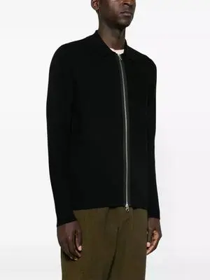 SAMSOE SAMSOE Zip-up Cardigan With Classic Collar