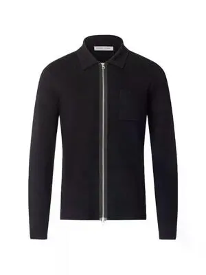 Samsøe Samsøe Zip-up Cardigan With Classic Collar - Black