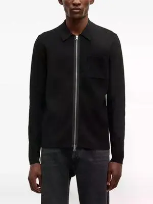 Samsøe Samsøe Zip-up Cardigan With Classic Collar - Black