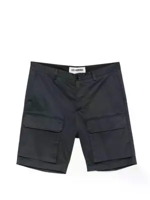 LES HOMMES Cargo Shorts With Belt Loops - Blue