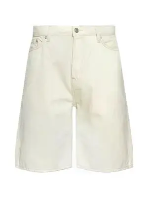 SAMSOE SAMSOE Logo Patch Cream Denim Shorts