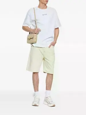 SAMSOE SAMSOE Logo Patch Cream Denim Shorts