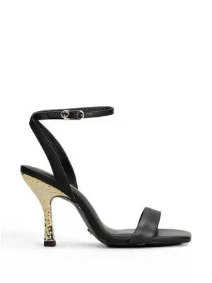 GOLD & ROUGE Biscuit Embossed-heel Sandals