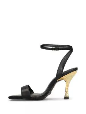 GOLD & ROUGE Biscuit Embossed-heel Sandals