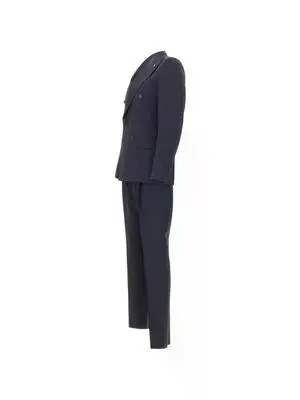 Corneliani Double-breasted Lapel-pin Suit