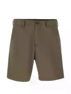 PERFECTION Elastic-insert Belt-loop Shorts - Green