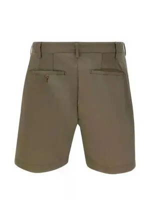 PERFECTION Elastic-insert Belt-loop Shorts - Green