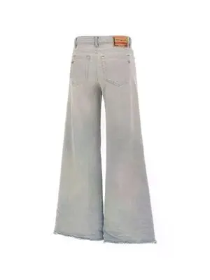 DIESEL® 1978 D-akemi Distressed Wide-leg Jeans