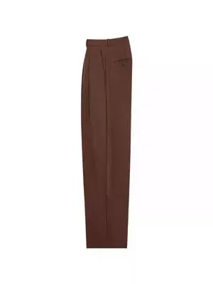 Saint Laurent Pleated Wide-leg Trousers