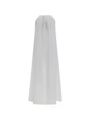 Max Mara Halterneck Gathered Maxi Dress