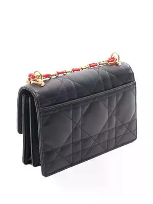 Dior Lambskin Macrocannage Miss Caro Crossbody Bag - Black