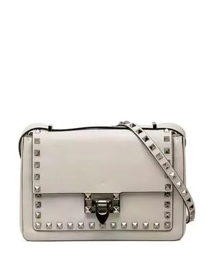 Valentino Garavani Rockstud Leather Crossbody Bag - Grey