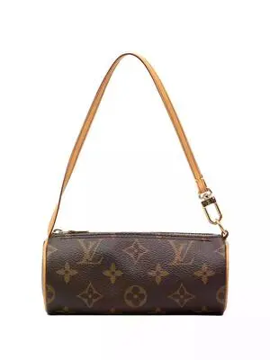 LOUIS VUITTON Monogram Papillon Pochette Handbag - Brown