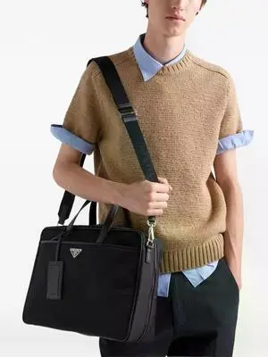 Prada Re-nylon And Saffiano Leather Work Bag