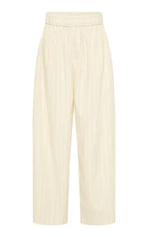 ST. AGNI Cotton-blend Wide-leg Pants - Stripe