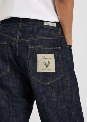 Jacquemus Le De-nimes Droit Wide-leg Jeans - Navy