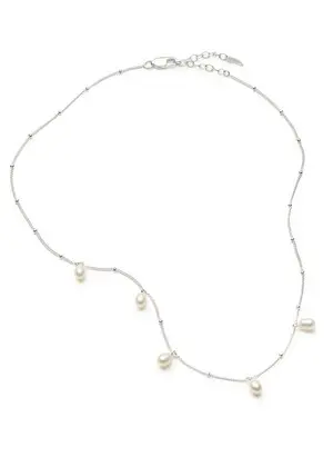 MISSOMA Plated Choker Necklace With Pearl Charms