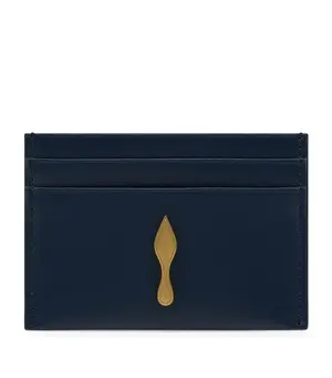 CHRISTIAN LOUBOUTIN Bettina Leather Card Holder Navy
