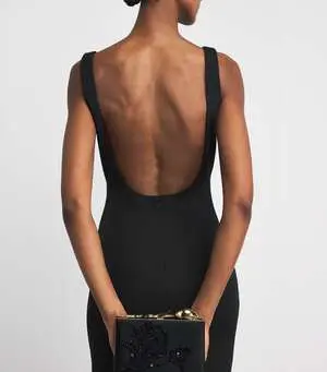 Solace London Anelia Crepe Maxi Dress - Black