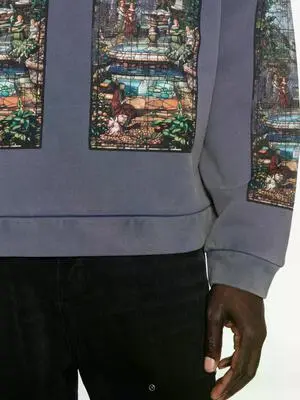 WHO DECIDES WAR Stained-glass Print Crew Neck Sweater