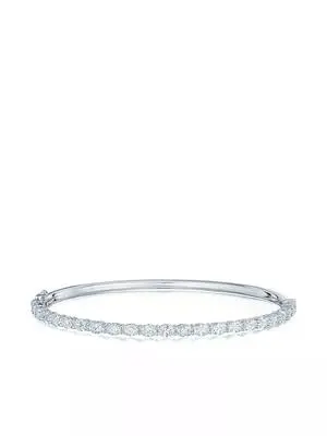 Kwiat 18kt White Gold Oval Diamond Bangle - Silver