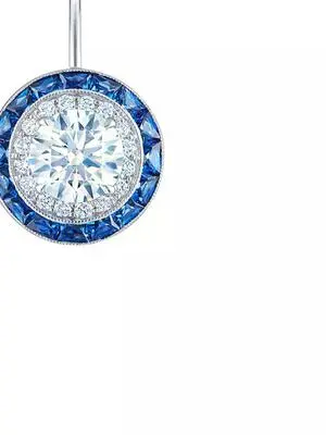 Kwiat 18kt White Gold Diamond And Sapphire Drop Earrings