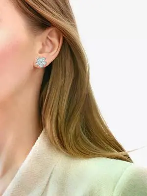 Kwiat Cluster Floral Diamond Stud Earrings