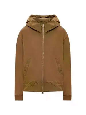Herno Zip-up Hoodie With Panelled Design - Brown