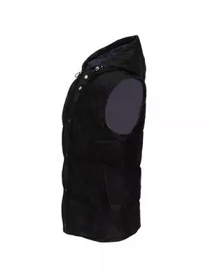Al Duca D'aosta Quilted Suede Hooded Gilet