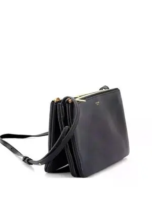 Celine Trio Leather Crossbody Bag - Black