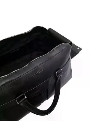 Orciani Micron Grained Leather Duffle Bag