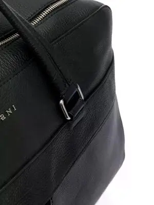 Orciani Micron Grained Leather Duffle Bag