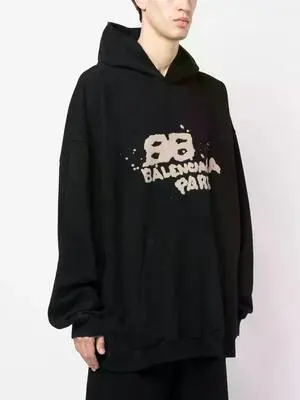 Balenciaga Graffiti Logo Cotton Hoodie