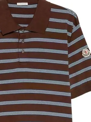 Moncler Striped Short-sleeve Polo Shirt