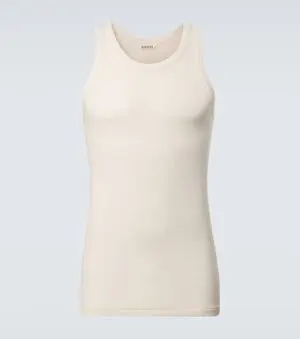 Auralee Ribbed Cotton Tank Top - White