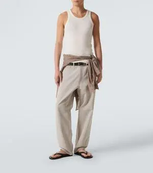 Auralee Ribbed Cotton Tank Top - White