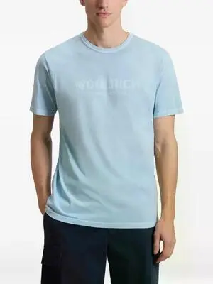 Woolrich Garment-dyed Printed T-shirt - Blue