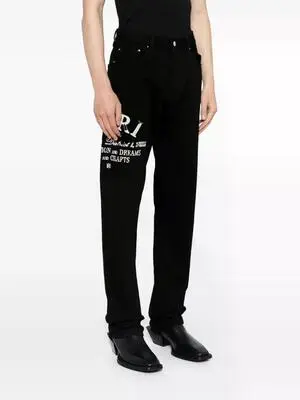 Amiri Logo-appliqué Straight-leg Jeans