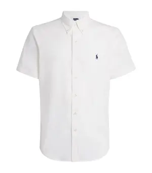 Polo Ralph Lauren Stretch-cotton Poplin Short-sleeve Shirt - White