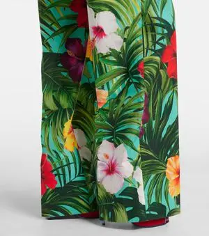 Dolce & Gabbana Floral Cotton Wide-leg Trousers