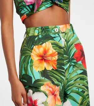 Dolce & Gabbana Floral Cotton Wide-leg Trousers