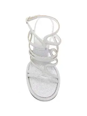 SERGIO ROSSI Sonic Glitter-effect Multi-strap Sandals