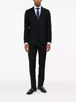 LUIGI BIANCHI MANTOVA Single-breasted Notched-lapels Suit - Blue