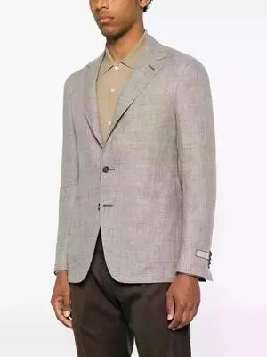 Canali Notched-lapel Single-breasted Blazer - Neutrals