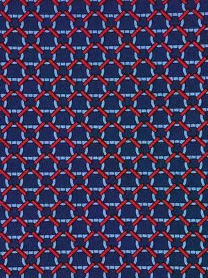 FERRAGAMO Gancini Link-print Tie - Blue