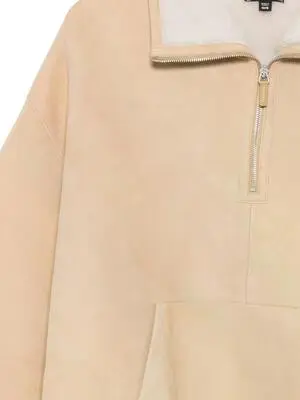 JAMES PERSE Suede Shearling Poncho