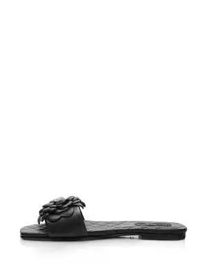 Philipp Plein Leather Flower Detail Sandals