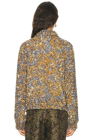 Dries Van Noten Sequined Zip-up Jacket