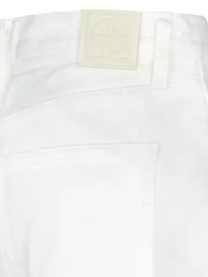 ANINE BING Kat Logo-patch Denim Shorts
